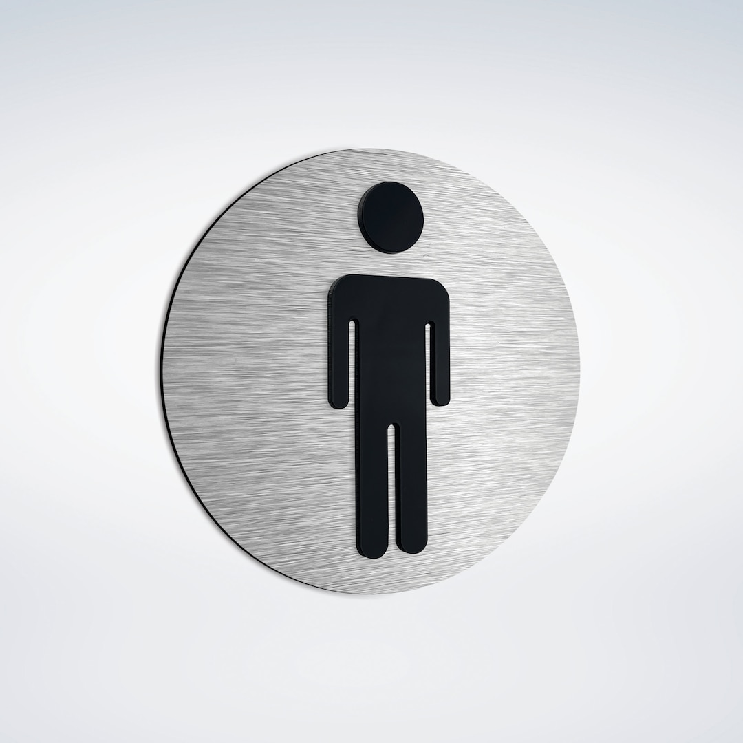 Mens Bathroom Sign - Men Restroom Signs - Men's Toilet Room Signage ...