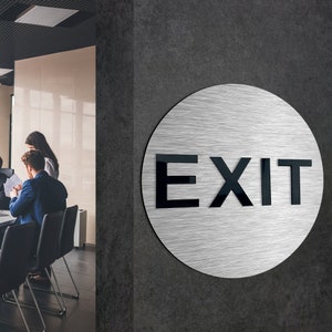 Emergency Exit Sign - Hotel Door Signs - This Way Signage - Stairs Exit ...
