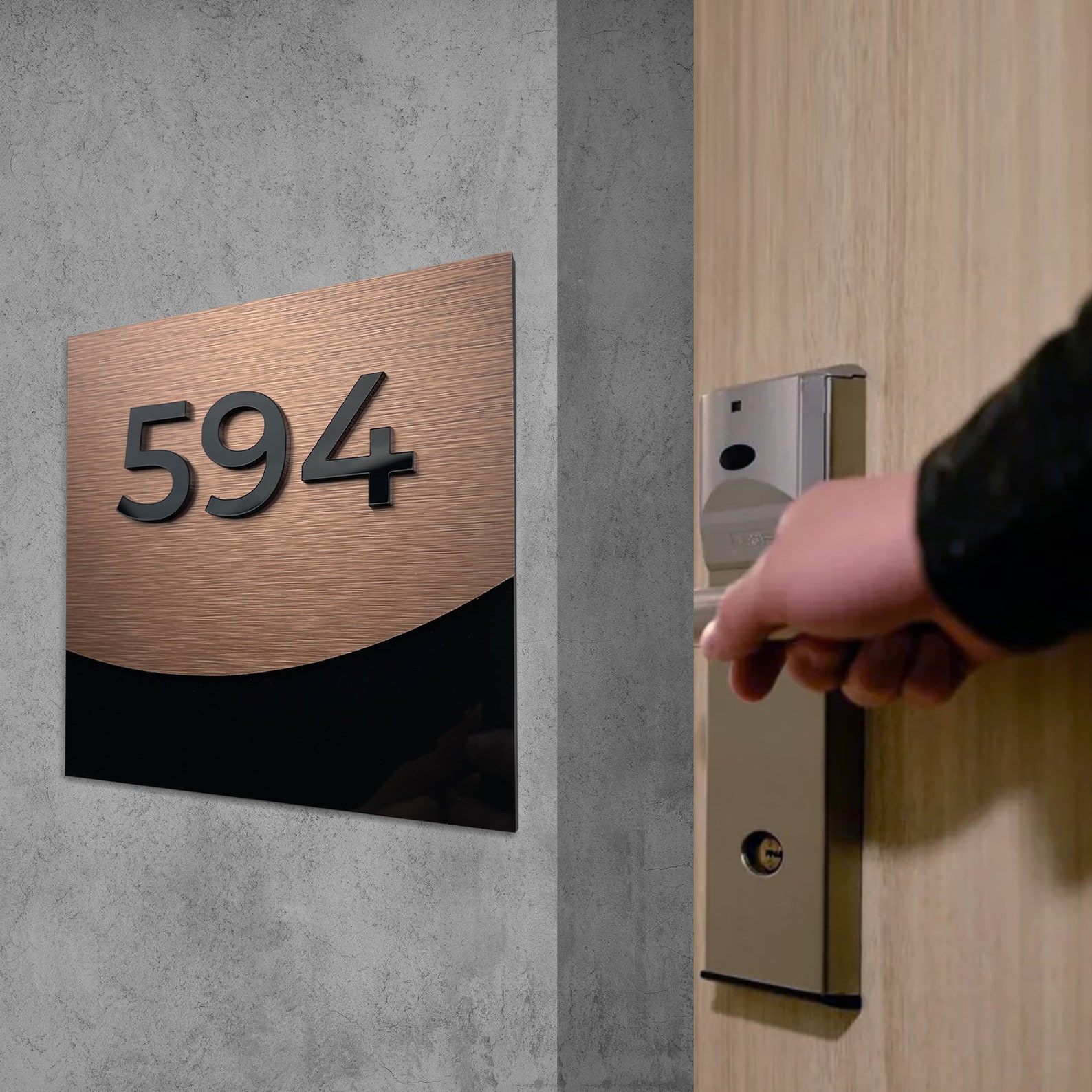 ALUMADESIGNCO Hotel Room Number Plate - Apartment Door Numbers - Number ...