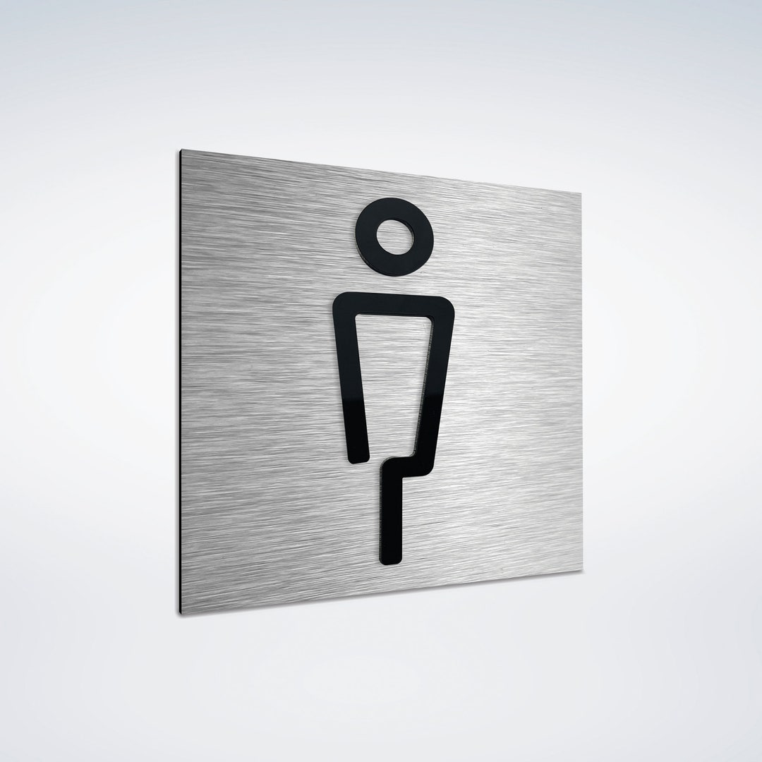 Male Restroom Signage - Mens Room Signs - Gentlemen Bathroom Sign - Men ...