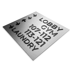 Custom Room Directional Signs, Floor Directory - Hotel Wayfinding Sign ...