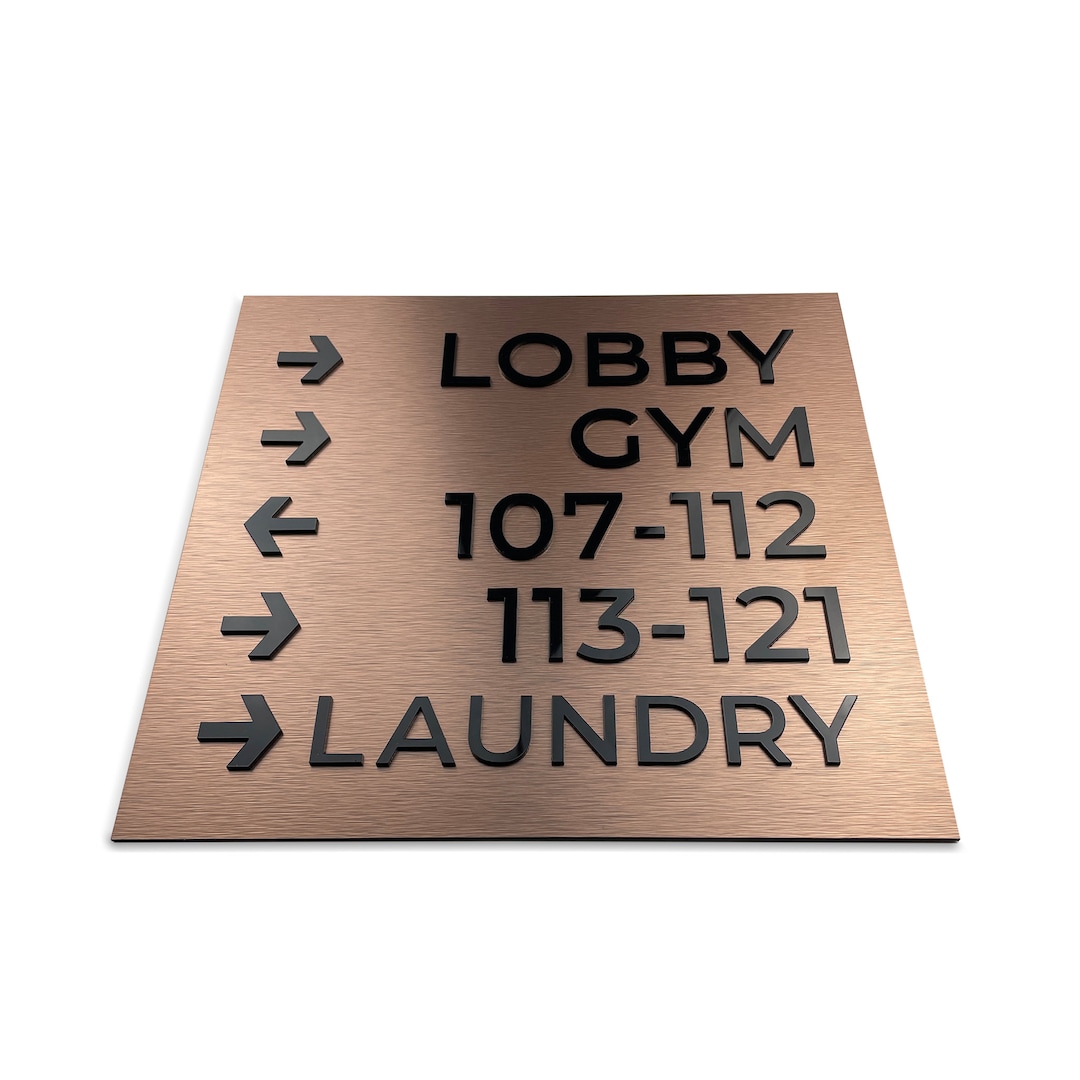Directional Signs, Hotel Room Directional Signs, Custom Wayfinding ...