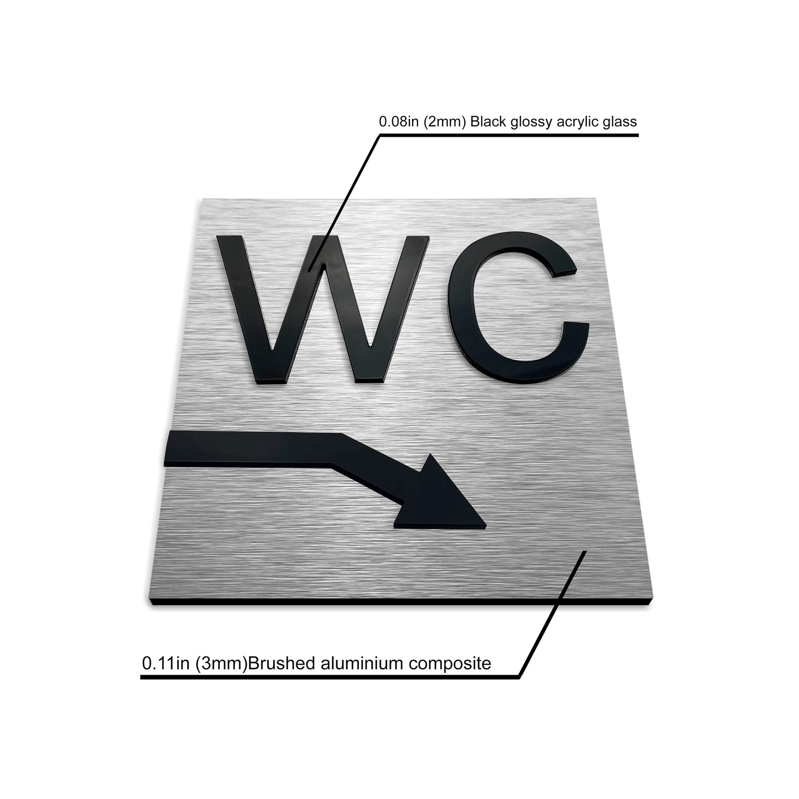 Sign WC Toilet Signs Bathroom Signage All Gender - Etsy