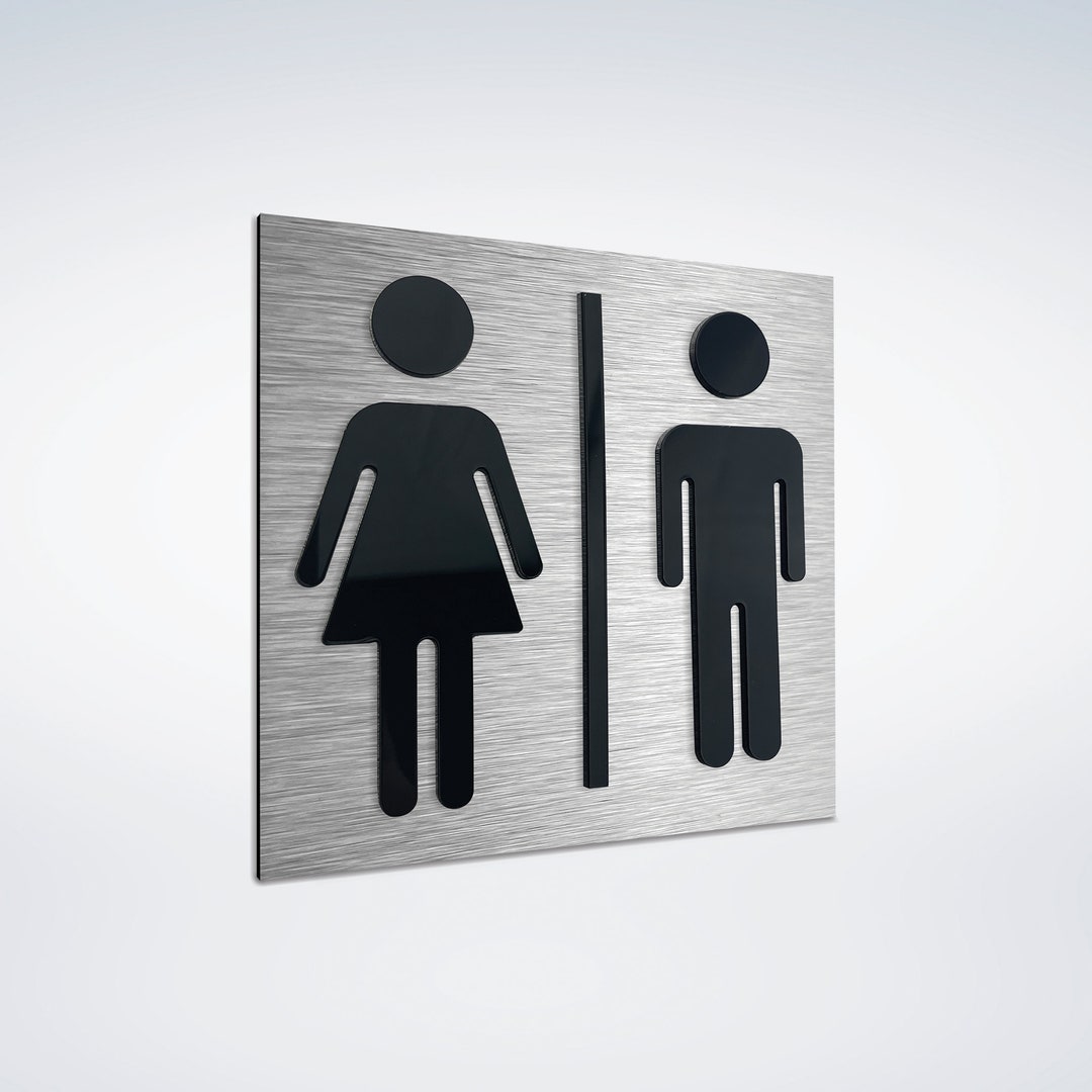 Señales de baños para hombres y mujeres Señales de baño para todos los ...