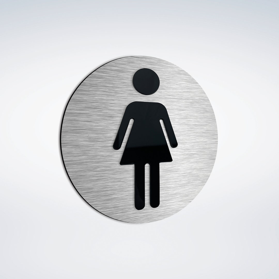 Ladies Toilet Sign - Womens Restroom Signs - Women's WC Door Symbol ...
