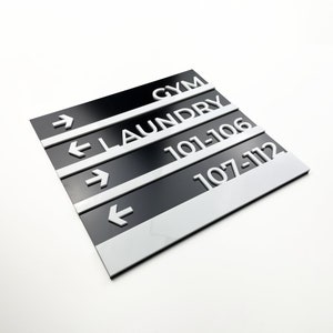 Custom Wayfinding Signs - Directional Sign, Hotel Room Directional ...
