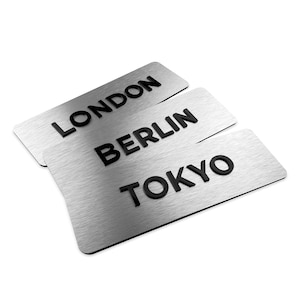 World Clock Sign - Time Zone Custom Wall Signs - Customized Door ...