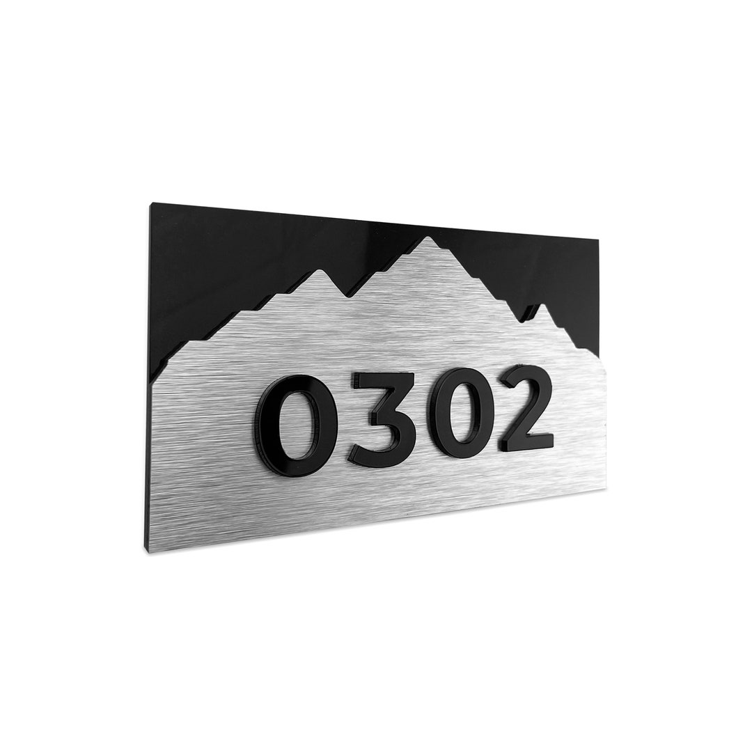 Modern Apartment Signage - Number Plate Signs - Hotel Room Signs ...
