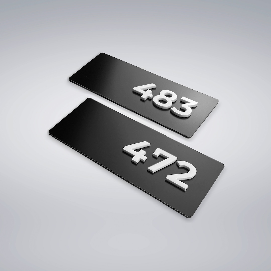 Custom Matte Black Hotel Room Number - Signs With Numbers ...