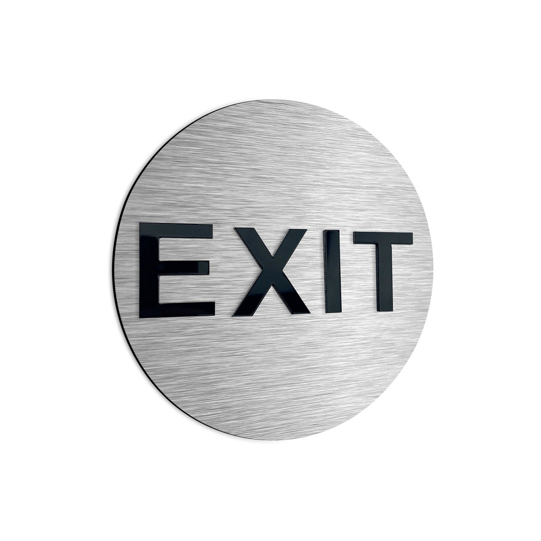 Emergency Exit Sign Hotel Door Signs This Way Signage Stairs Exit Metal ...