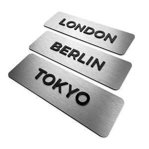 World Clock Sign - Time Zone Custom Wall Signs - Customized Door ...