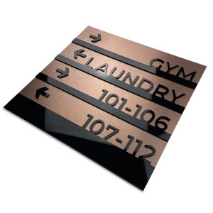 Hotel Wayfinding Sign - Directional Signs, Custom Room Directional ...