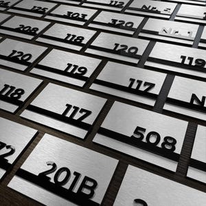 Custom Apartment Number Room Signs - Personalized Hotel Rooms Numbers ...