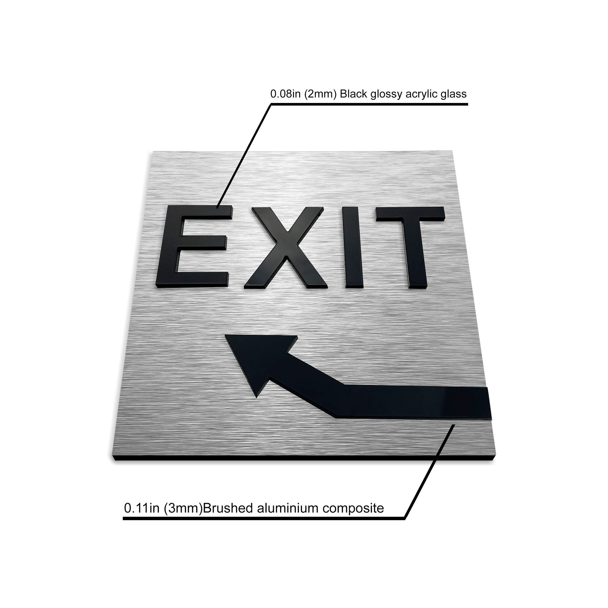 Building Exit Signs Emergency Sign Arrow / Bullet Signage - Etsy