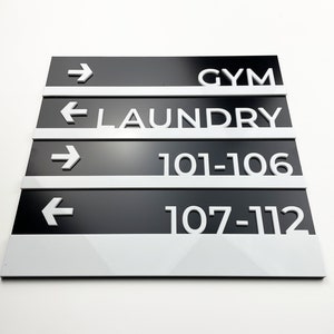 Custom Wayfinding Signs - Directional Sign, Hotel Room Directional ...