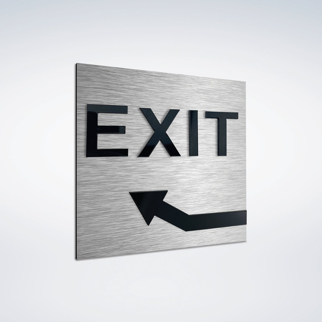 Building Exit Signs - Emergency Sign - Arrow / Bullet Signage - Office ...