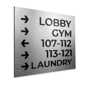 Custom Room Directional Signs, Floor Directory - Hotel Wayfinding Sign ...