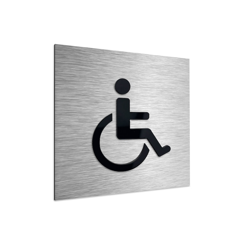 Handicap Bathroom Sign Handicapped Signs Wheelchair - Etsy