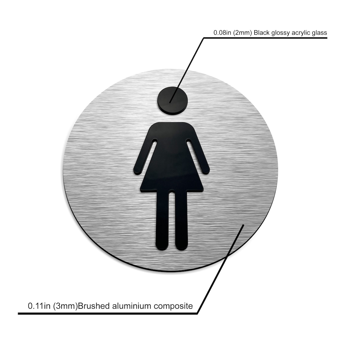 Ladies Toilet Sign - Womens Restroom Signs - Women's WC Door Symbol ...