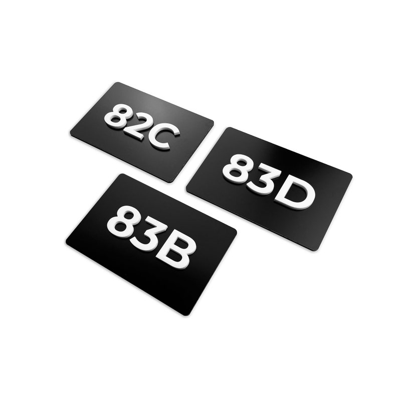 Matte Black Apartment Door Numbers - Hotel Room Number Signs - Modern ...