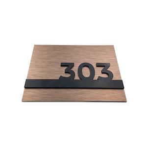 Custom Door Number Signs - Modern Personalized Door Numbers Plaques ...