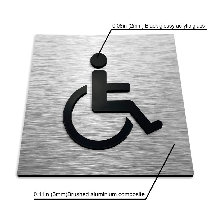 Handicap Bathroom Sign Handicapped Signs Wheelchair - Etsy