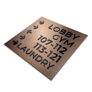 Directional Signs, Hotel Room Directional Signs, Custom Wayfinding ...