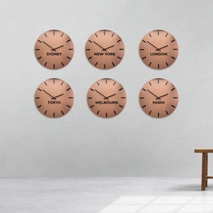Modern World Time Zone Clock - Hotel Reception Timezone Clocks ...