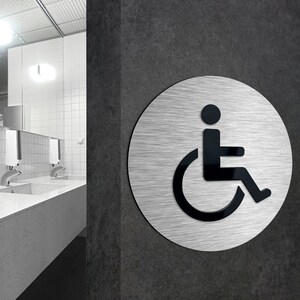 Handicap Restroom Signs - Handicapped Bathroom Sign - Wheelchair Toilet ...