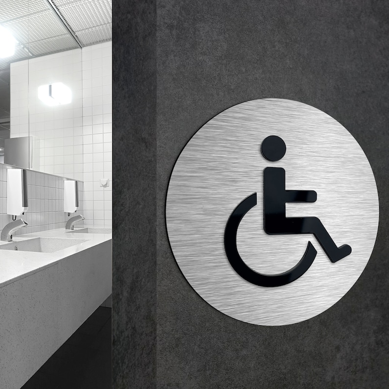 Handicap Restroom Signs - Handicapped Bathroom Sign - Wheelchair Toilet ...