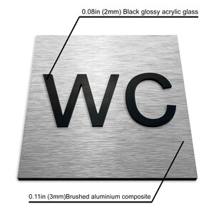 Unisex Toilet Signage - Restroom Door Signs - WC Bathroom Sign - Water ...