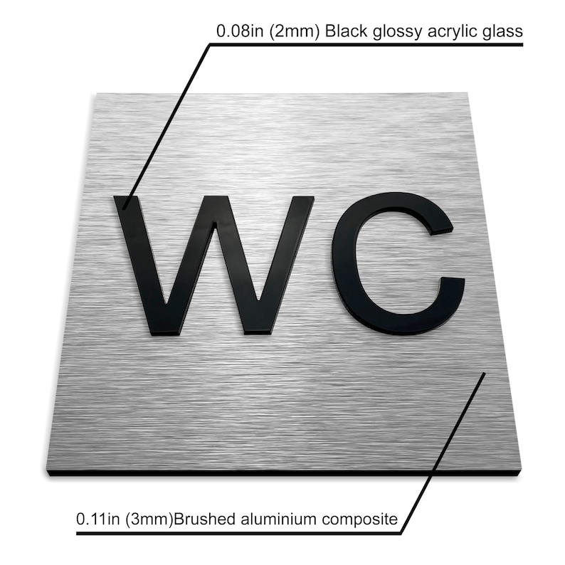 Unisex Toilet Signage Restroom Door Signs WC Bathroom Sign - Etsy