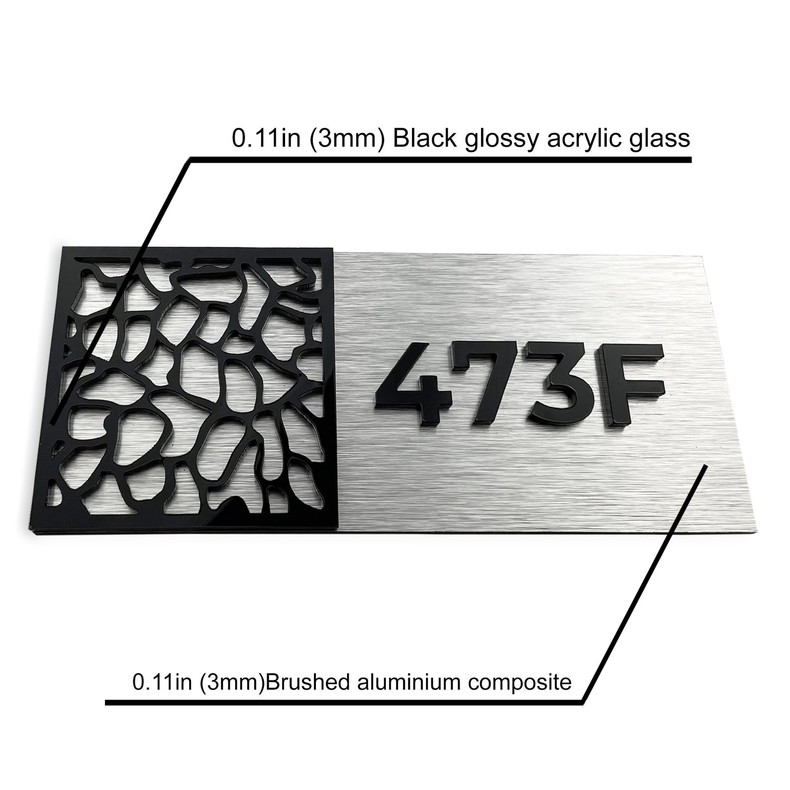 Door Label Room Numbers Signs Metal Number Signage Apartment Door ...