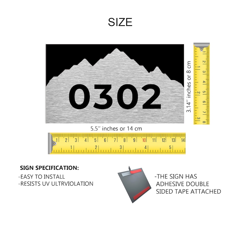 Modern Apartment Signage Number Plate Signs Hotel Room - Etsy