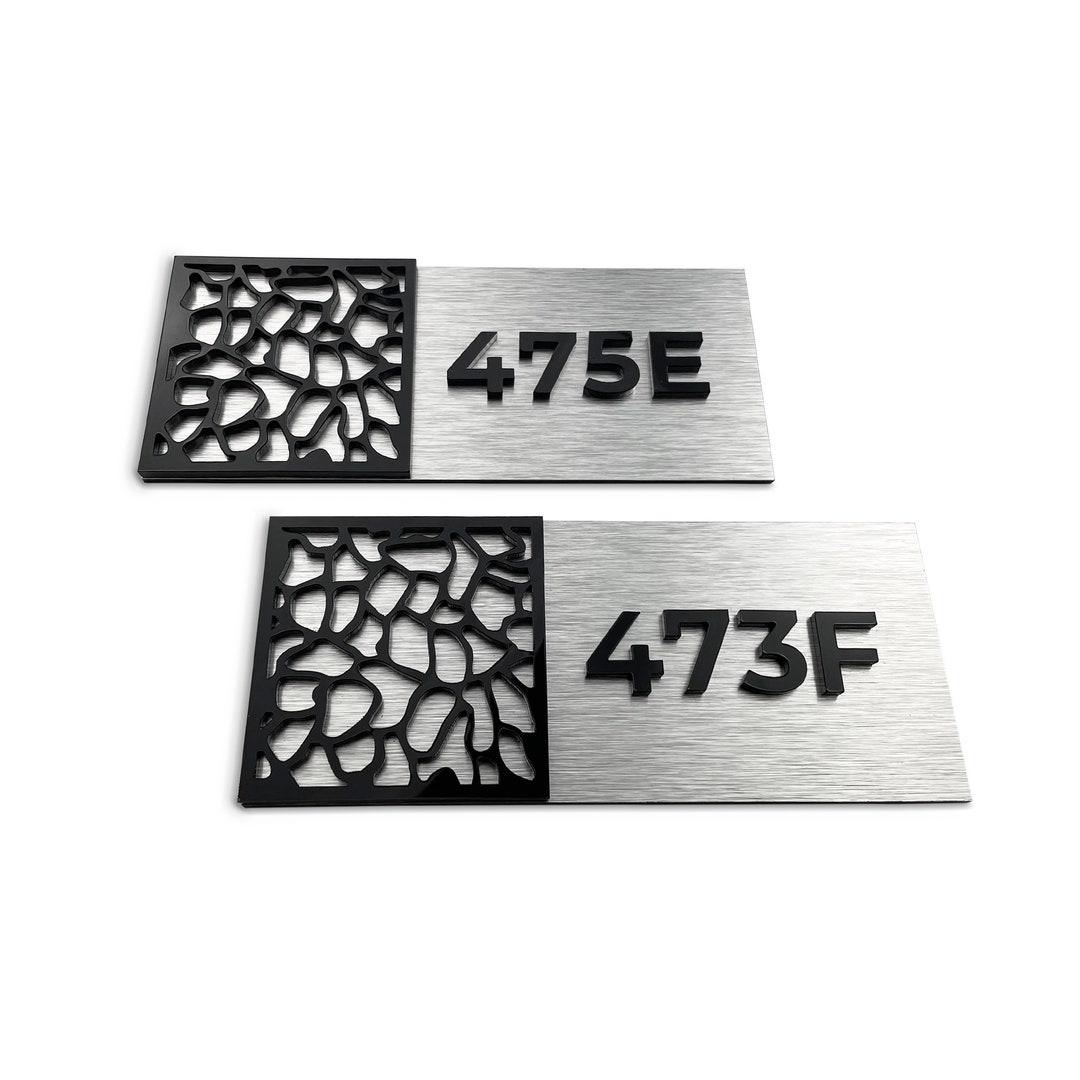 Door Label - Room Numbers Signs - Metal Number Signage - Apartment Door ...