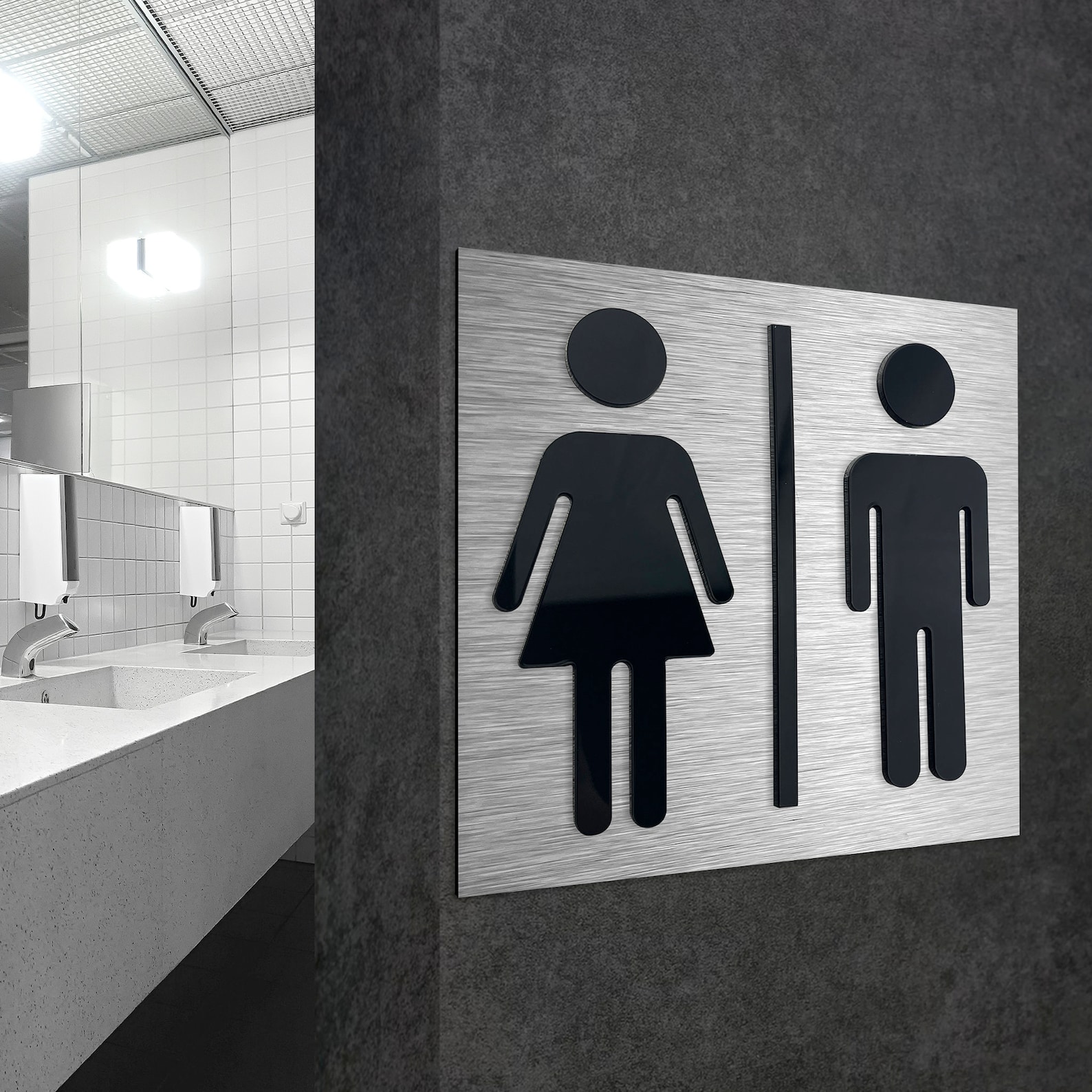 Mens and Womens Restroom Signs All Gender Bathroom Sign - Etsy