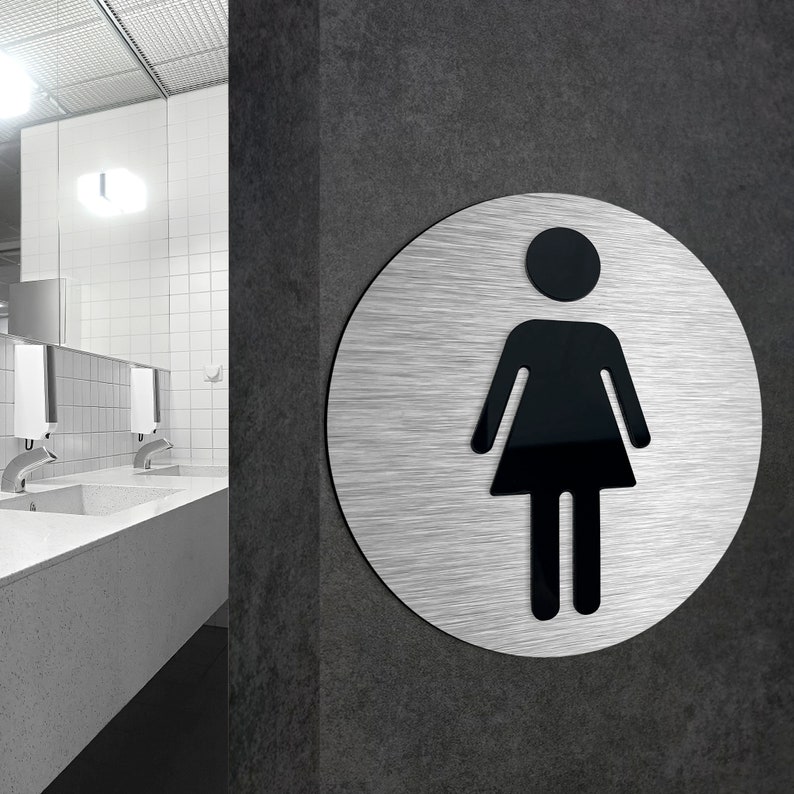 Ladies Toilet Sign Womens Restroom Signs Women's WC - Etsy