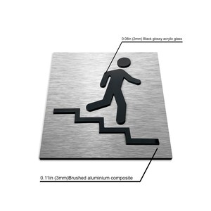 Fire Exit Signage - Stairs Sign - Metal Office Plate - Stairwell Signs ...