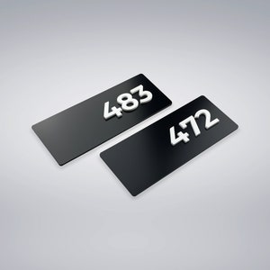 Custom Matte Black Hotel Room Number - Signs With Numbers ...