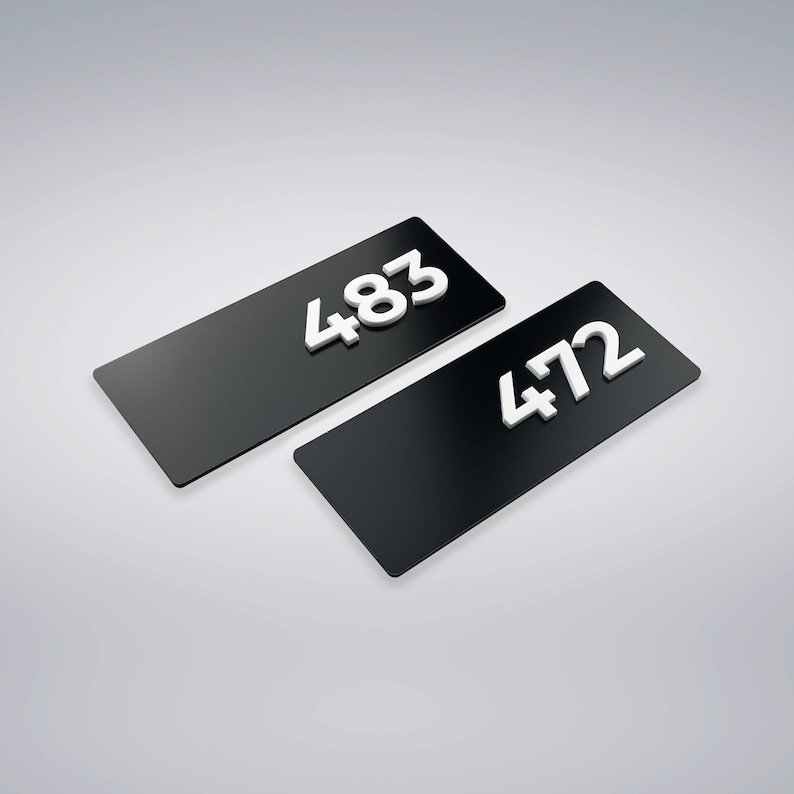 Custom Matte Black Hotel Room Number Signs With Numbers - Etsy