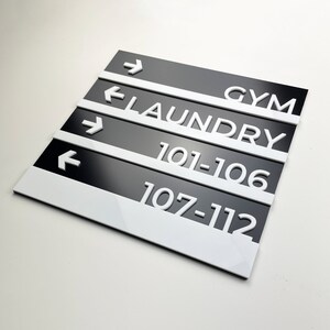Custom Wayfinding Signs - Directional Sign, Hotel Room Directional ...