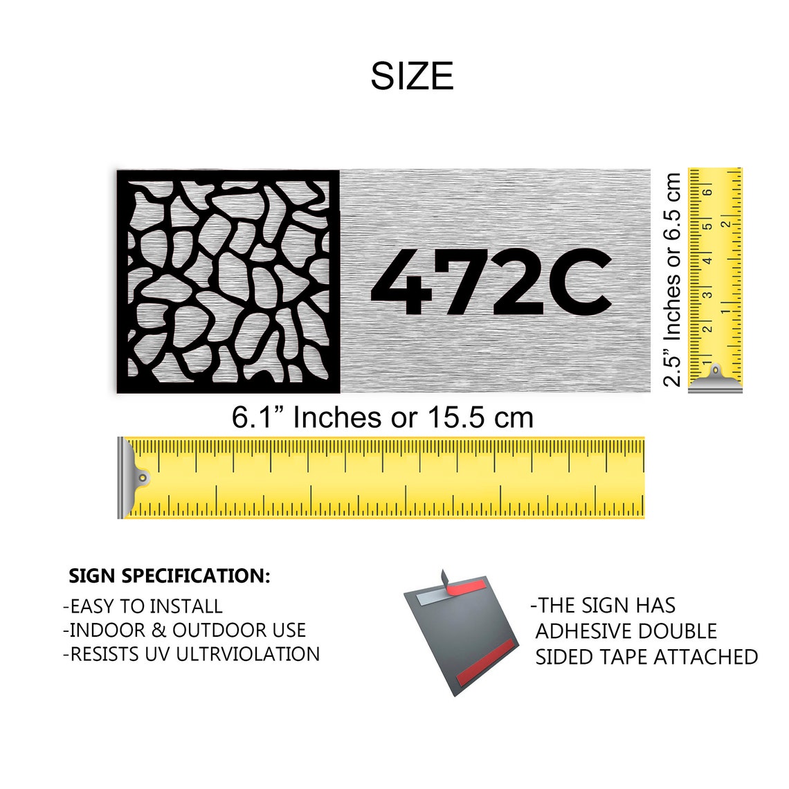 Door Label Room Numbers Signs Metal Number Signage - Etsy