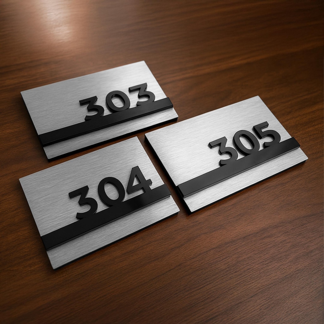 Custom Apartment Number Room Signs - Personalized Hotel Rooms Numbers ...