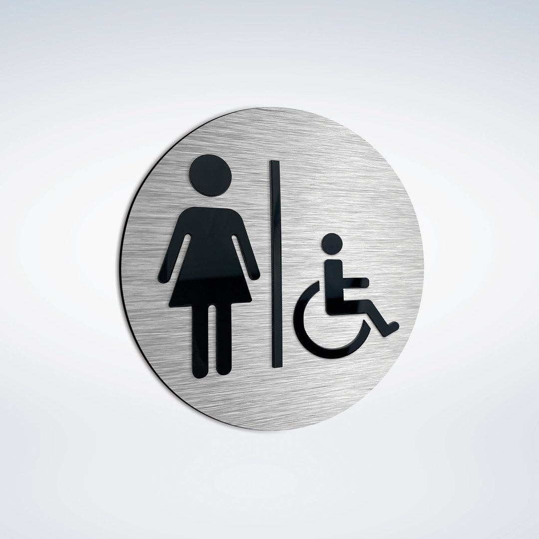 Woman Restroom Sign - Handicap Signs - Women Bathroom Signage - Womens ...