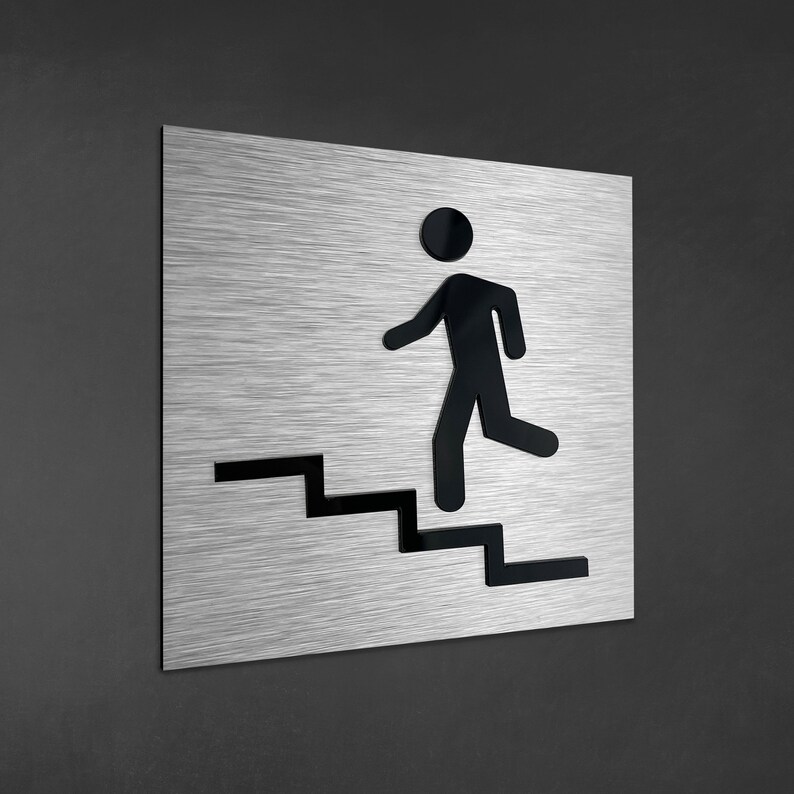 Stairway Identification Signs Stairs Sign Fire Exit - Etsy