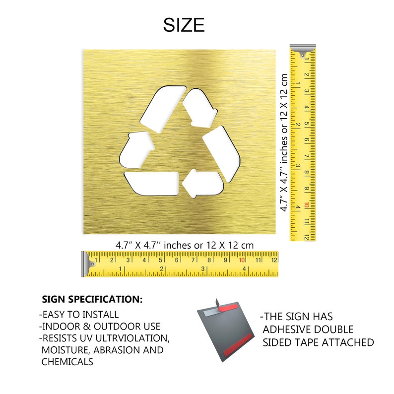 Recycling Bin Sign Trash and Recycle Signs Garbage Label | Etsy Ireland