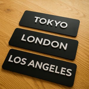 World Clock Sign - Time Zone Custom Wall Signs - Customized Door ...