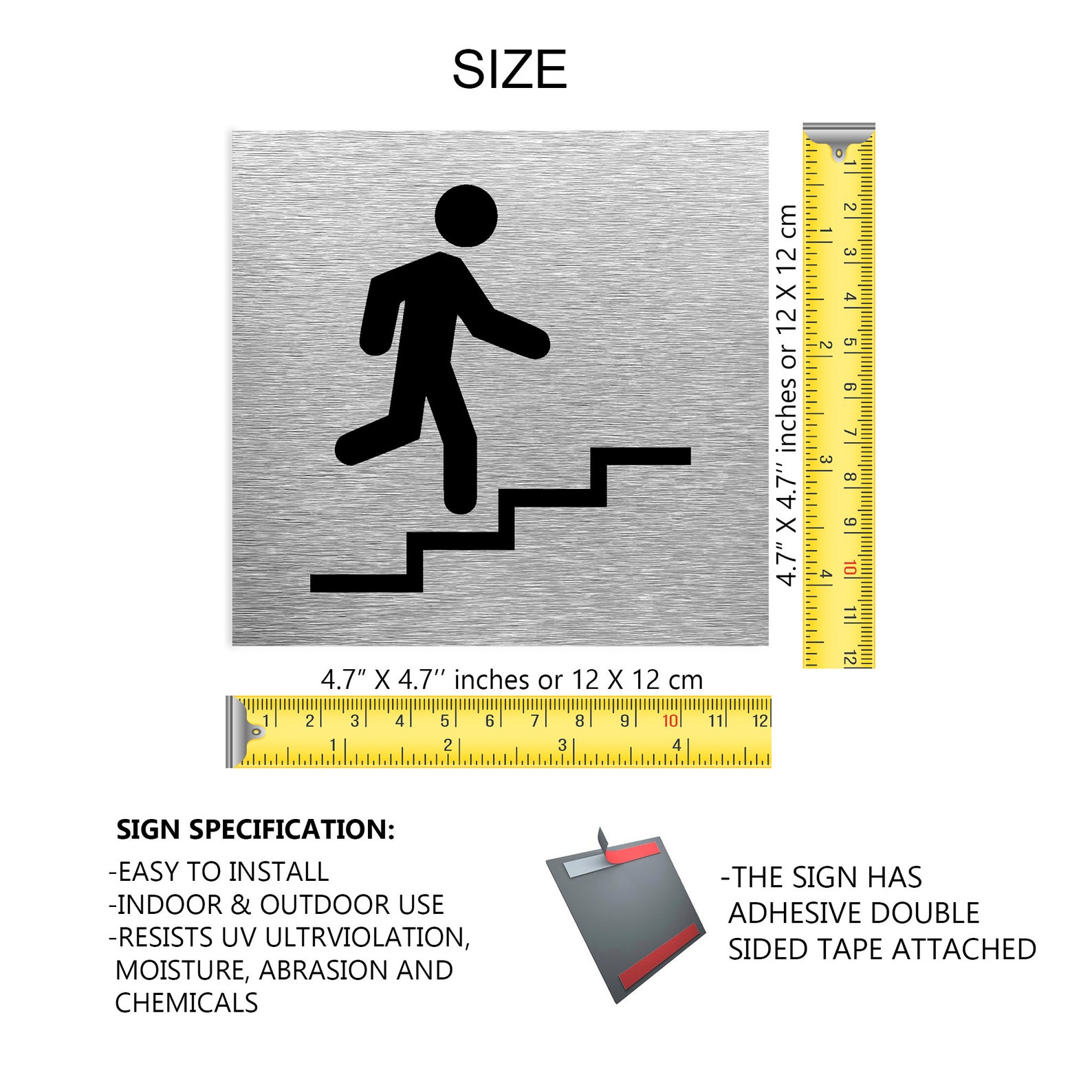 Modern Stair Sign Fire Exit Signage Office Stairwell Signs - Etsy