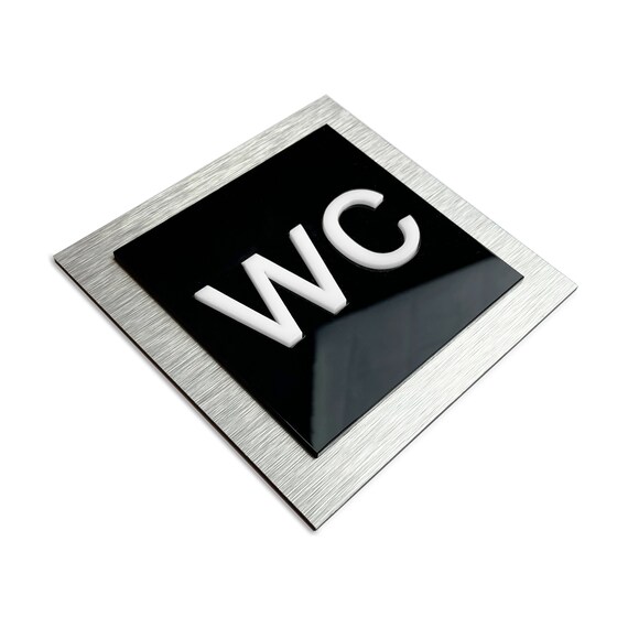 Bsign Steel WC Restroom Sign Toilet Door Sign Metal, 58% OFF