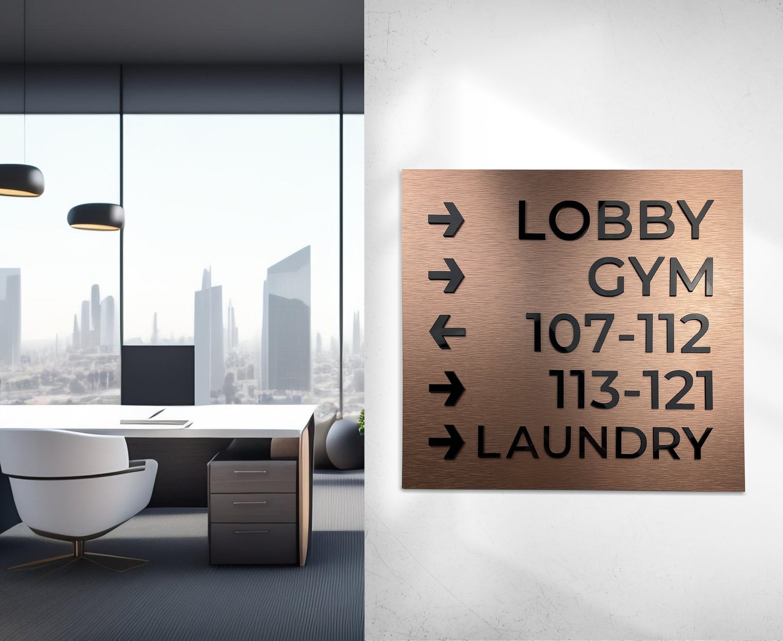 Directional Signs, Hotel Room Directional Signs, Custom Wayfinding ...